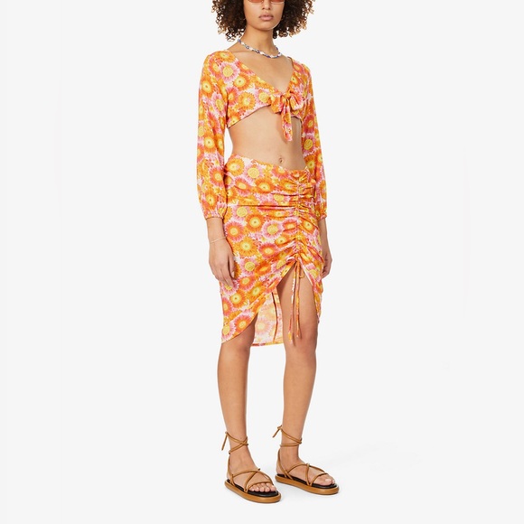 Vdm | Swim | Vdm The Label Stassi Cover Up Skirt Retro Daisy Small ...